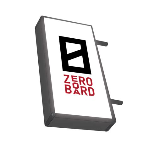 Double Sided Lightbox Sign Cantilever Signage • Zeroboard Pte Ltd