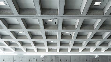 A Shot Of The Observation Rooms Ceiling Highlighting The Intricate Grid Of Recessed Lights And