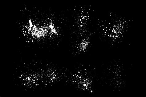 Set Of Spotted White Paint Splatter Graphic By Bdvect1 · Creative Fabrica