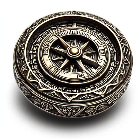 2 1 A Button Designed To Resemble A Miniature Compass Stock