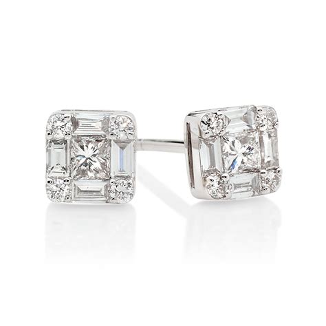 Princess Illusion Earrings Australian Diamond Brokers
