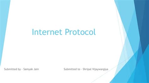 internet protocol samyak jain 25014 pptx computer networking computing