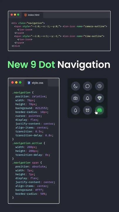 magic new 9 dot navigation menu using html css😱😱😱😱 coding pythonanddjangofullstackwebdeveloper