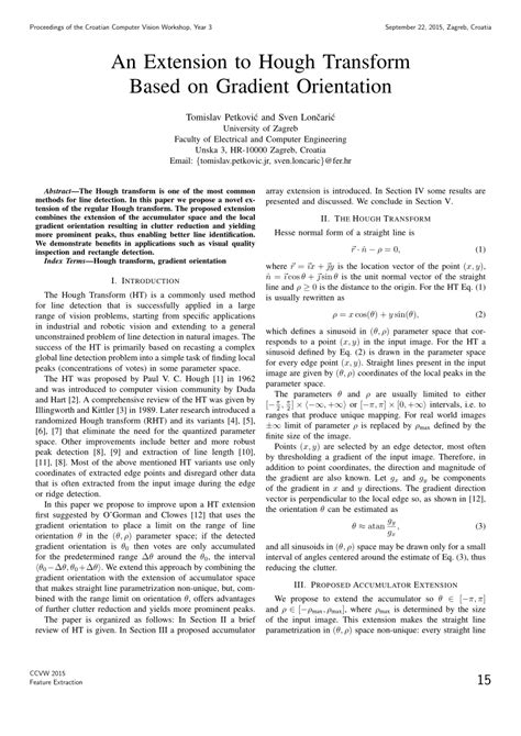 Pdf An Extension To Hough Transform Based On Gradient Orientation