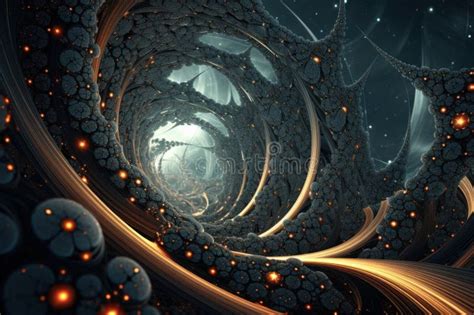 a computer generated image of a spiraling structure stock illustration