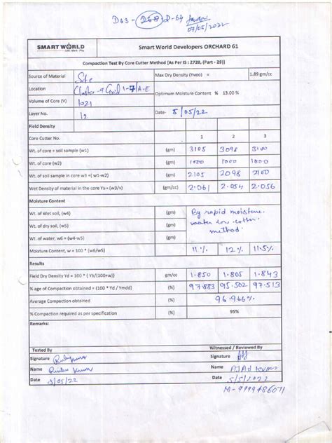 Compaction Report Pdf