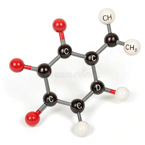 Chemical Structure Illustration Isolated On White Background Stock