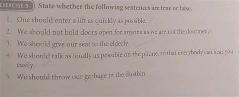 State Whether The Following Sentences Are Studyx