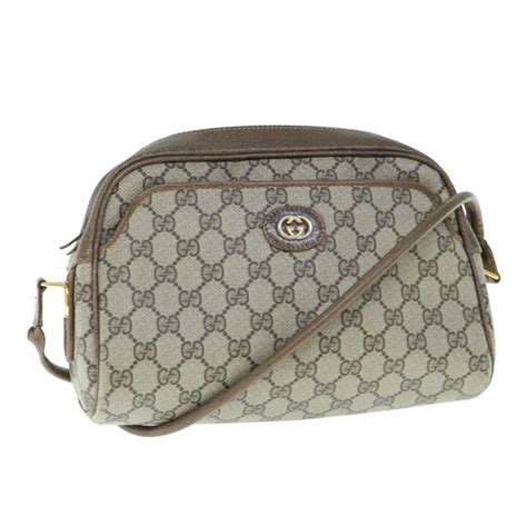 Gucci Bags Gucci Gg Supreme Web Sherry Line Shoulder Bag Beige Red
