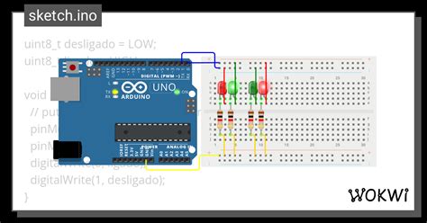 Semáforos Breadboard Wokwi Esp32 Stm32 Arduino Simulator
