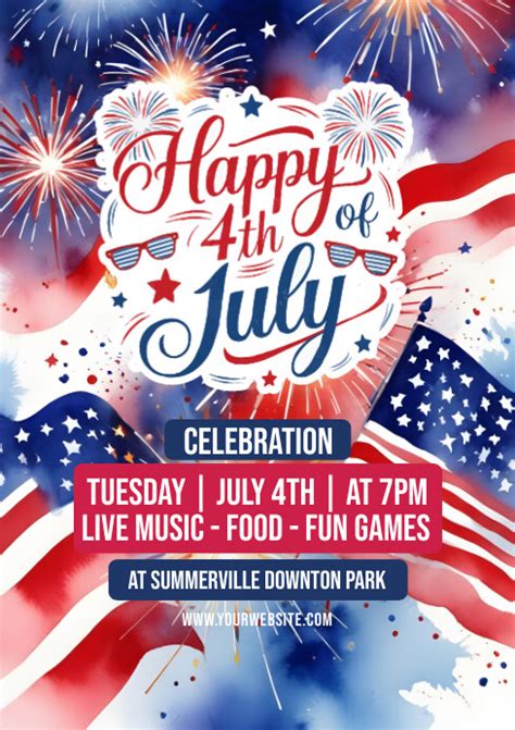 4th Of July Flyer Template Postermywall