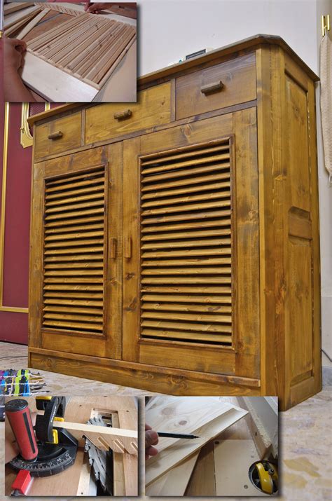 自製松木百葉鞋櫃 Diy Pine Shoe Cabinet With Louver Doors 家庭diy，真的很簡單 Do It Love It