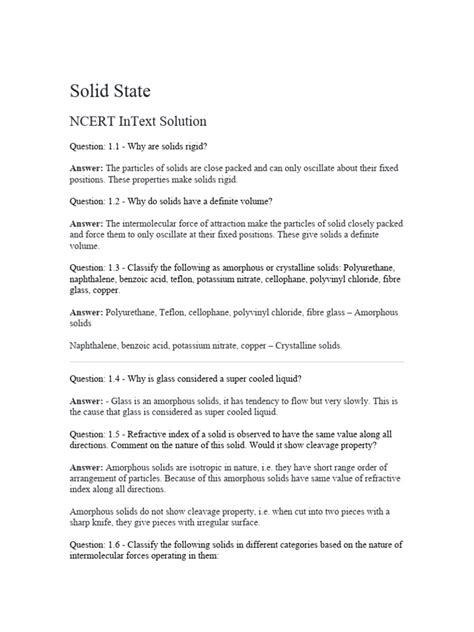 Solid State Pdf Crystal Structure Solid