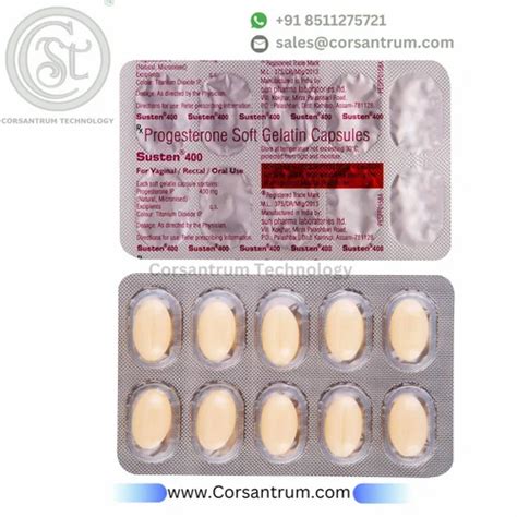 Susten 400 Mg Progesterone Soft Gelatin Capsules At ₹ 565stripe