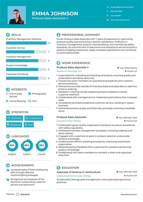10 Produce Associate Resume Samples And Templates For 2025