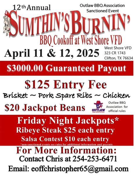 April 2025 Events Outlaw Bbq