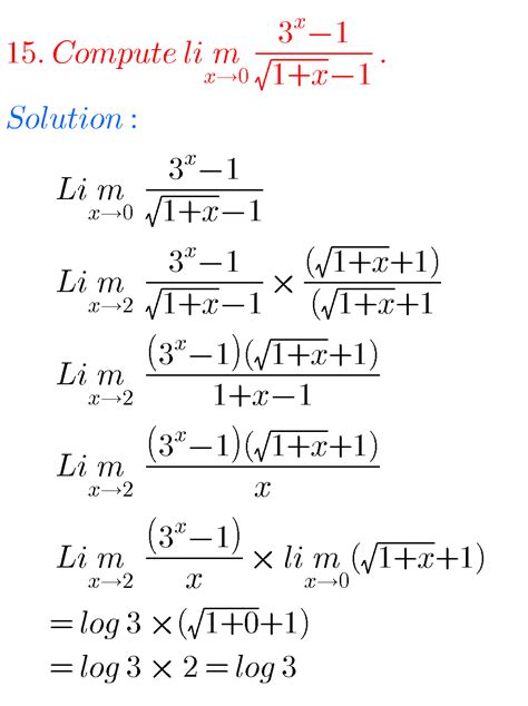 Mathematics Limits And Continuity Inter Solutions Maths Glow