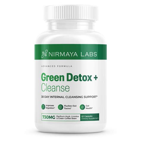 Green Detox Support Capsules 30 Day Internal Gut Cleansing Supplemen