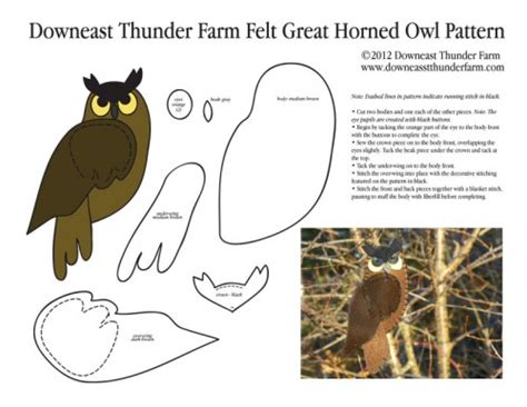 Free Printable Felt Owl Pattern Download Free Printable Felt Owl