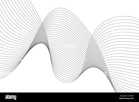 Abstract Background With Curved Wavy Lines Vector Illustration For Design Wave From Lines On