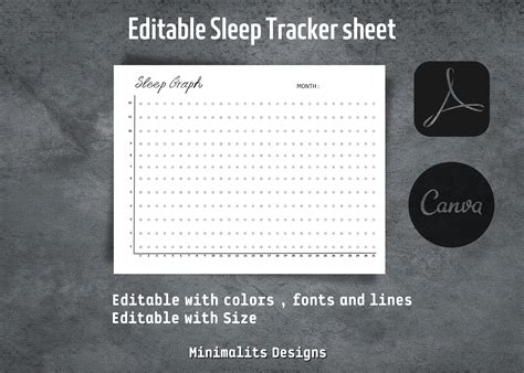 Sleep Tracker Sleep Chart Printable Sleep Graph Sleep Journal