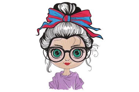 Cute Girl With Glasses · Creative Fabrica