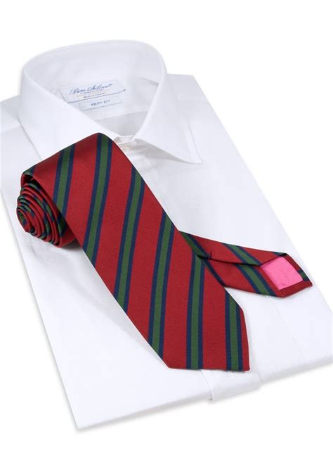 Mogador Striped Tie In Ruby Tie Striped Tie Striped