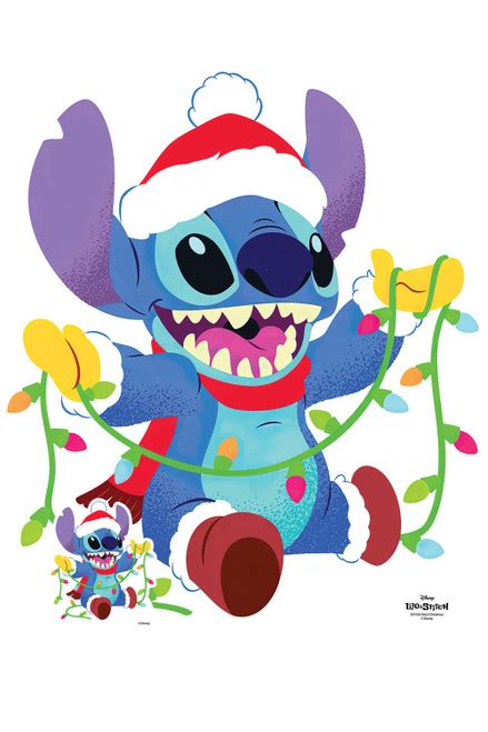 Stitch Christmas From Lilo And Stitch Official Cardboard Cutout Standee