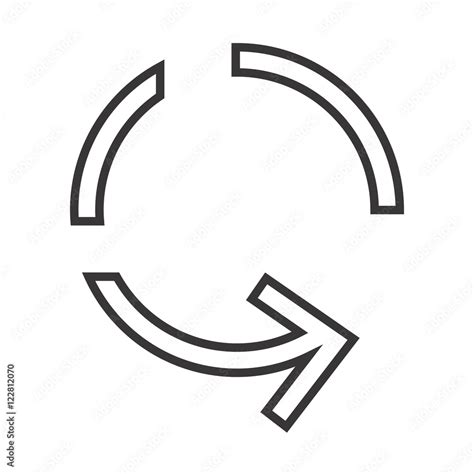 Sync Refresh Or Webpage Reload Arrow Replay Sign Vector Illustration