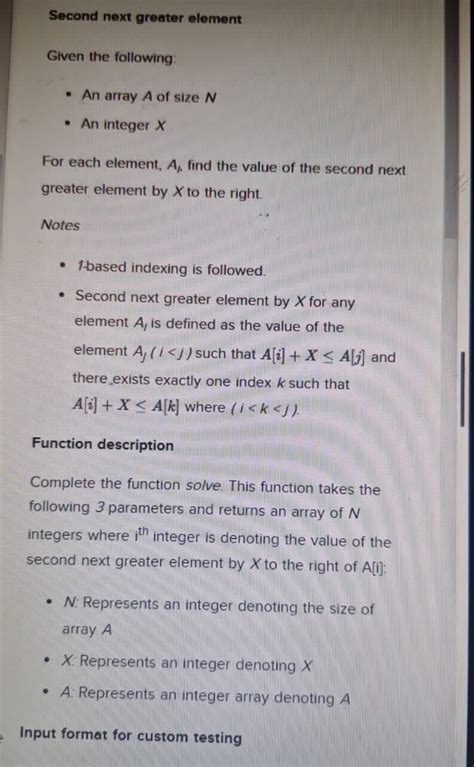 Second Next Greater Element Given The Studyx