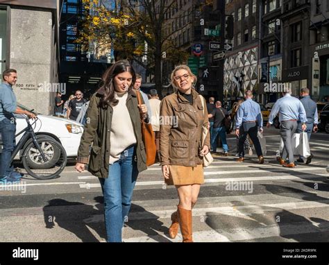 Busy Midtown Manhattan In New York On Thursday October 27 2022