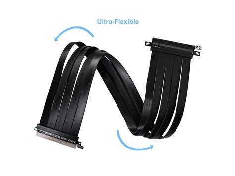 Lian Li Premium Pci E 16x 40 Black Extender Riser Cable 600 Mm Black