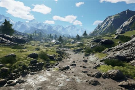 Premium Ai Image Exploring The Versatile And Realistic Unity Terrain