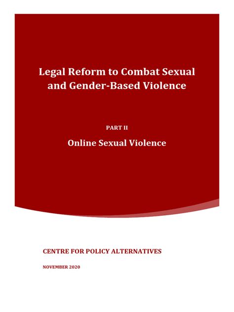 Law Reform To Combat Sgbv Part 2 Online Sexual Violence Centre For