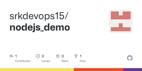 GitHub Srkdevops Nodejs Demo