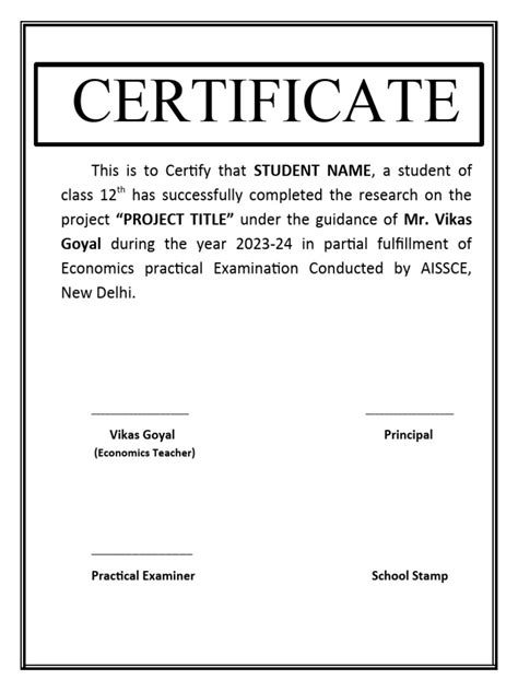 Economics Project Pdf