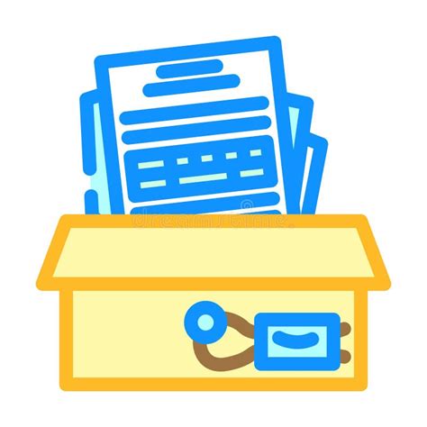 Documentary Evidence Crime Color Icon Vector Illustration Stock Vector