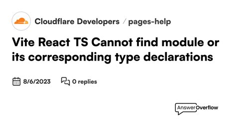 Vite React Ts Cannot Find Module Or Its Corresponding Type