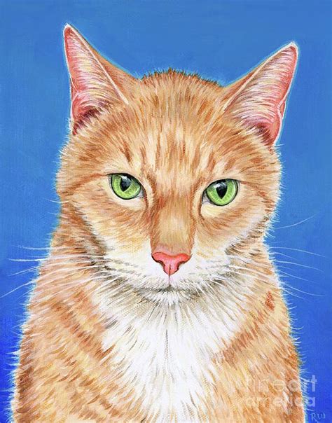 Tabby Cat Art Cat Portrait By Photo Your Cat As An Animal Portrait