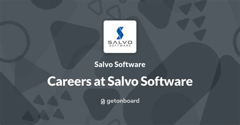 Careers At Salvo Software Get On Board