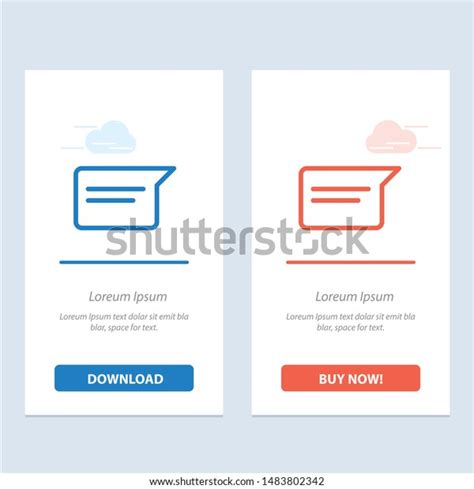 Chat Basic Chatting Ui Blue Red Stock Vector Royalty Free 1483802342