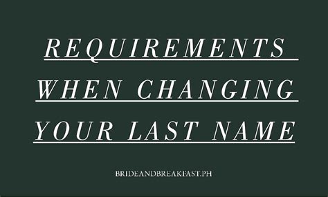 Changing Surname In Philippines Philippines Wedding Blog