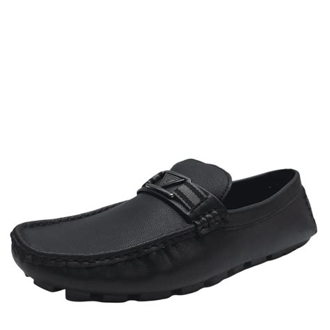 Guess Mens Art Moc Driving Loafer Polyurethane Black 9m