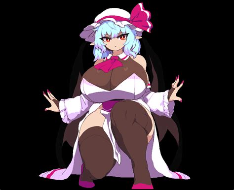 Rule 34 1girls Animated Ascot Bare Shoulders Bat Wings Black Background Blue Hair Breasts