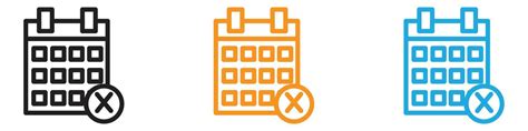 cancel event logo set collection for web app ui 48050354 vector art at