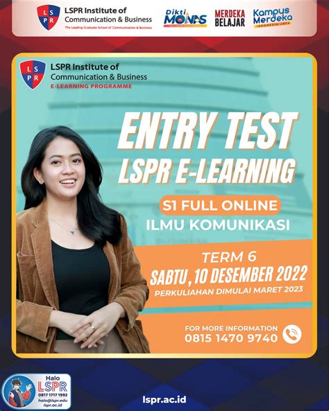 Entry Test E Learning S1 Term 6 Lspr Institute