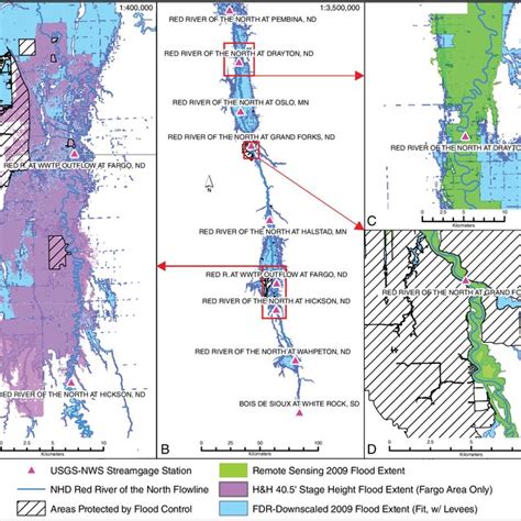 The Flood Depth Regression Fdr Maximum Flood Extent For The 2009