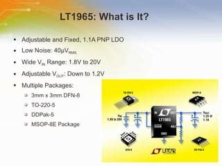 Lt1965 Low Noise Ldo Linear Regulator Ppt