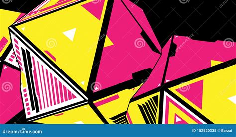Colorful Dodecahedron In A Black Background Stock Illustration