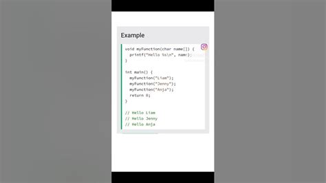 Parameter And Arguments In C Programming Function Argument Parameter